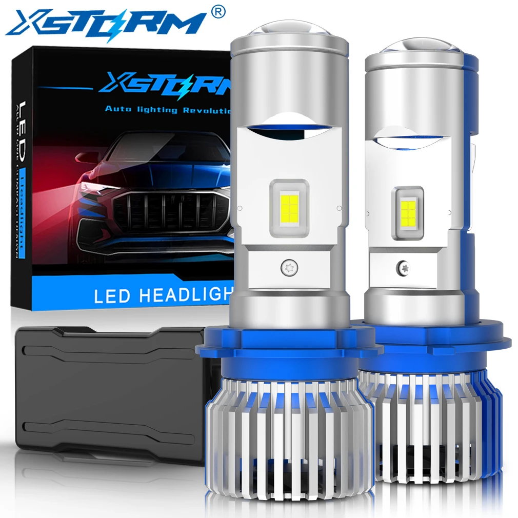 Xstorm h4 led lente do projetor farol carro bubs kit motocicleta canbus ...