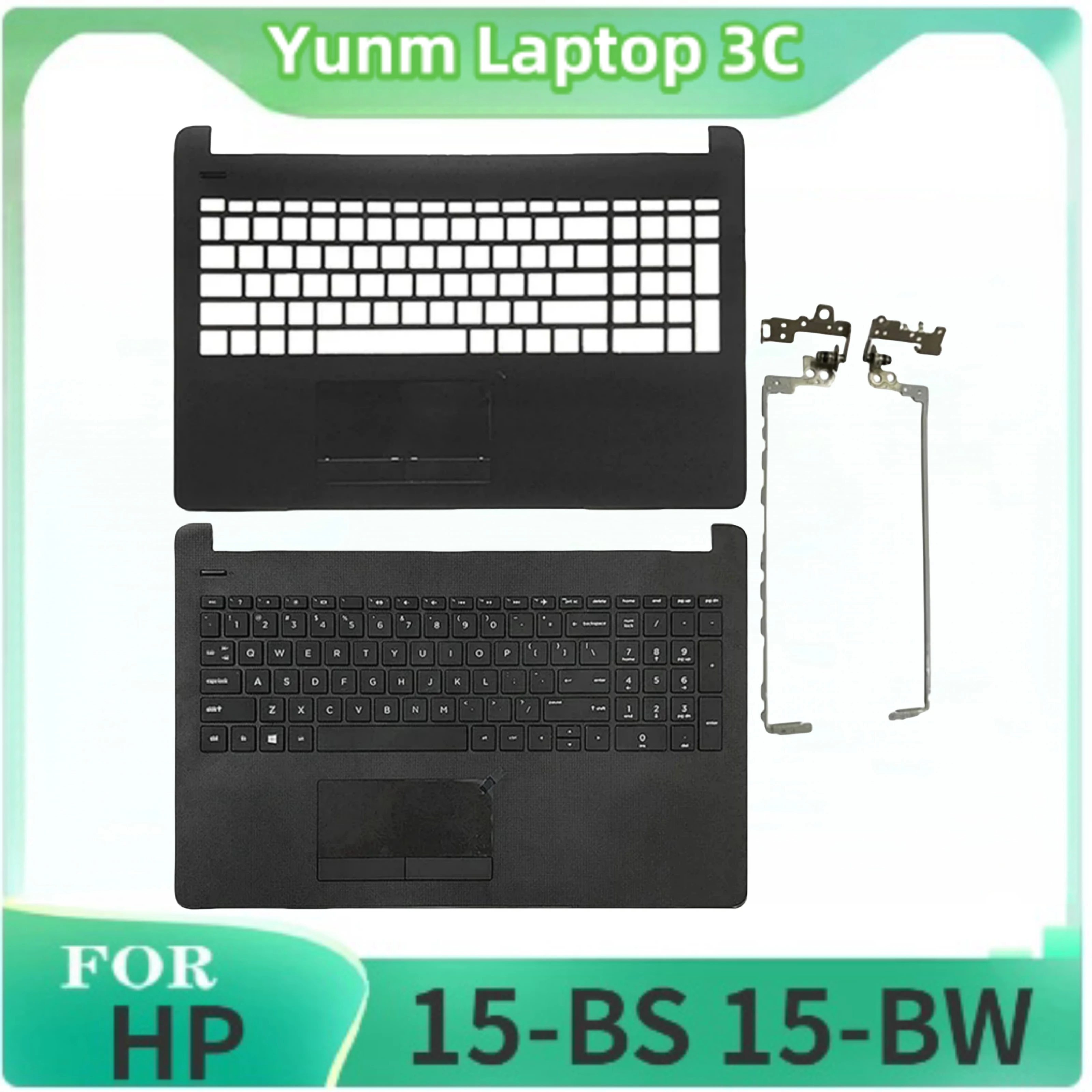 New-Original-Laptop-Palm-Rest-with-Keyboard-Hinge-For-HP-Keyboard-15-BS ...