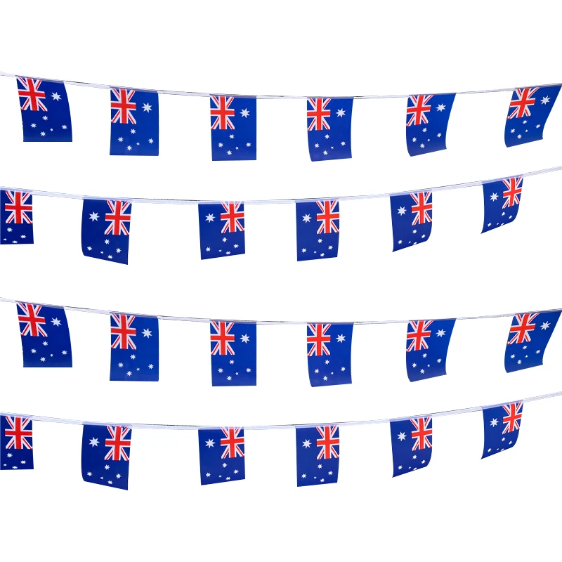 Aerlxemrbrae 20pcs/lot Australia bunting flags 14x21cm Pennant ...