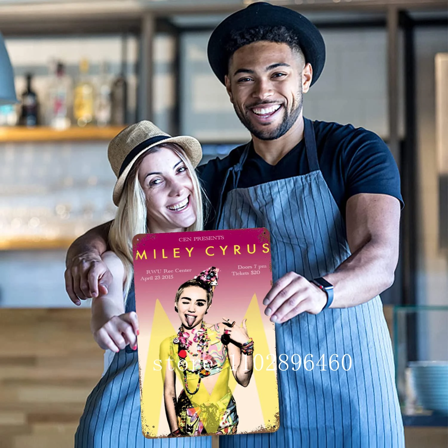 Miley Cyrus Poster Tin Sign Metal Signs Vintage Style Wall, 54% OFF