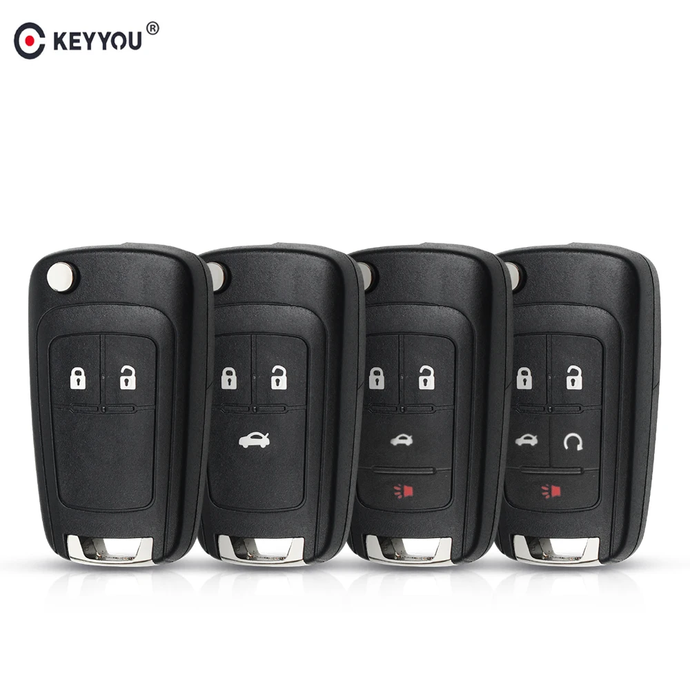 Keyyou Flip Remote Car Key Shell Case For Chevrolet Cruze 2012 Malibu ...