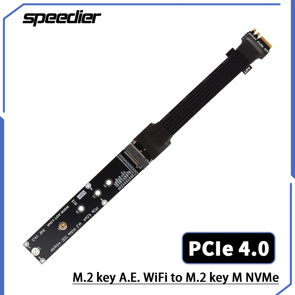 Riser PCIe 4.0 M.2 WiFi A.E Key To NVME Extension Cable M Key SSD ...
