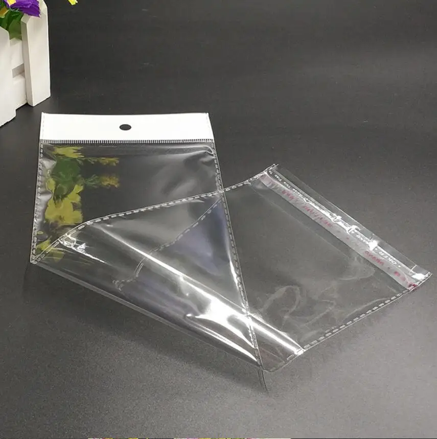 200pcs-Clear-Self-Adhesive-Seal-Plastic-Bags-Transparent-Resealable ...