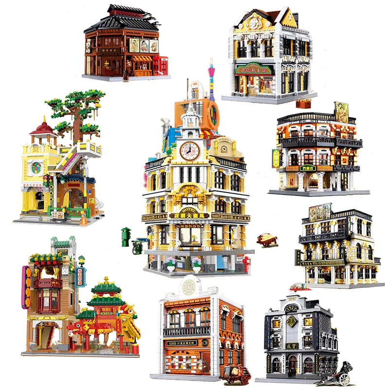 Old-ShangHai-Mini-Street-Shop-Store-Sets-Hotel-City-House-Architecture ...