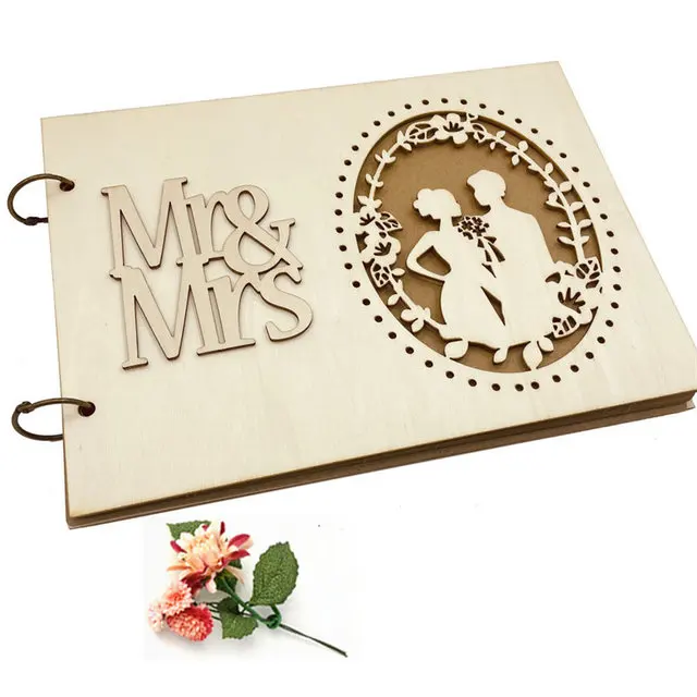 Wedding-Attendance-Book-DIY-Photo-Album-Guest-Book-Creative-Rustic ...