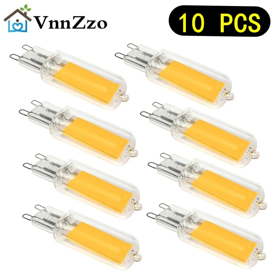 10pcs G9 LED Light Bulb 7W 9W 12W 15W Super Bright AC 220V 110V Glass ...