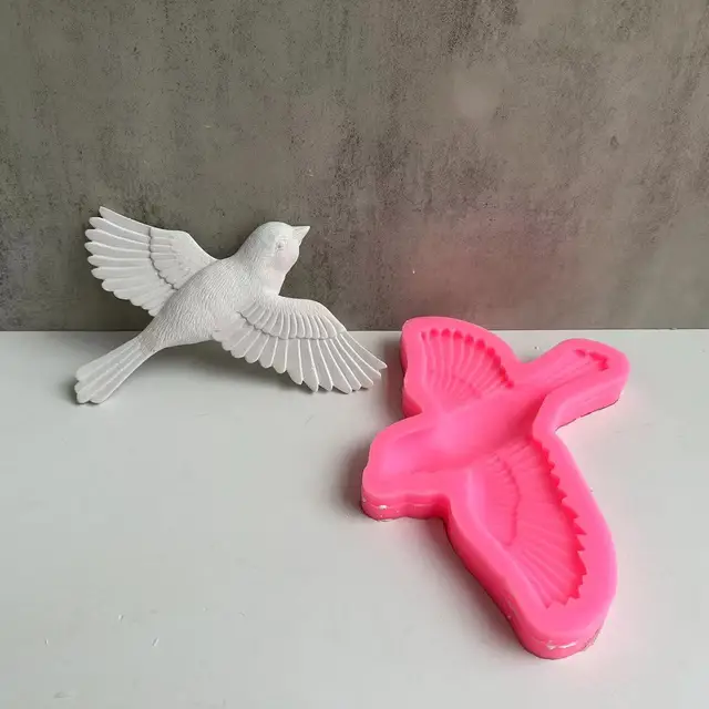 Hummingbird Silicone Mold Swallow Bird Cake Flip Sugar Mould 3d Bird ...