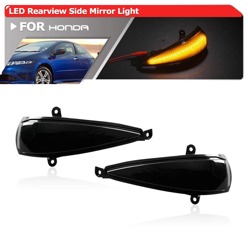Retrovisores Led ahumados para Honda Civic 8th Hatchback MK8 type s ...