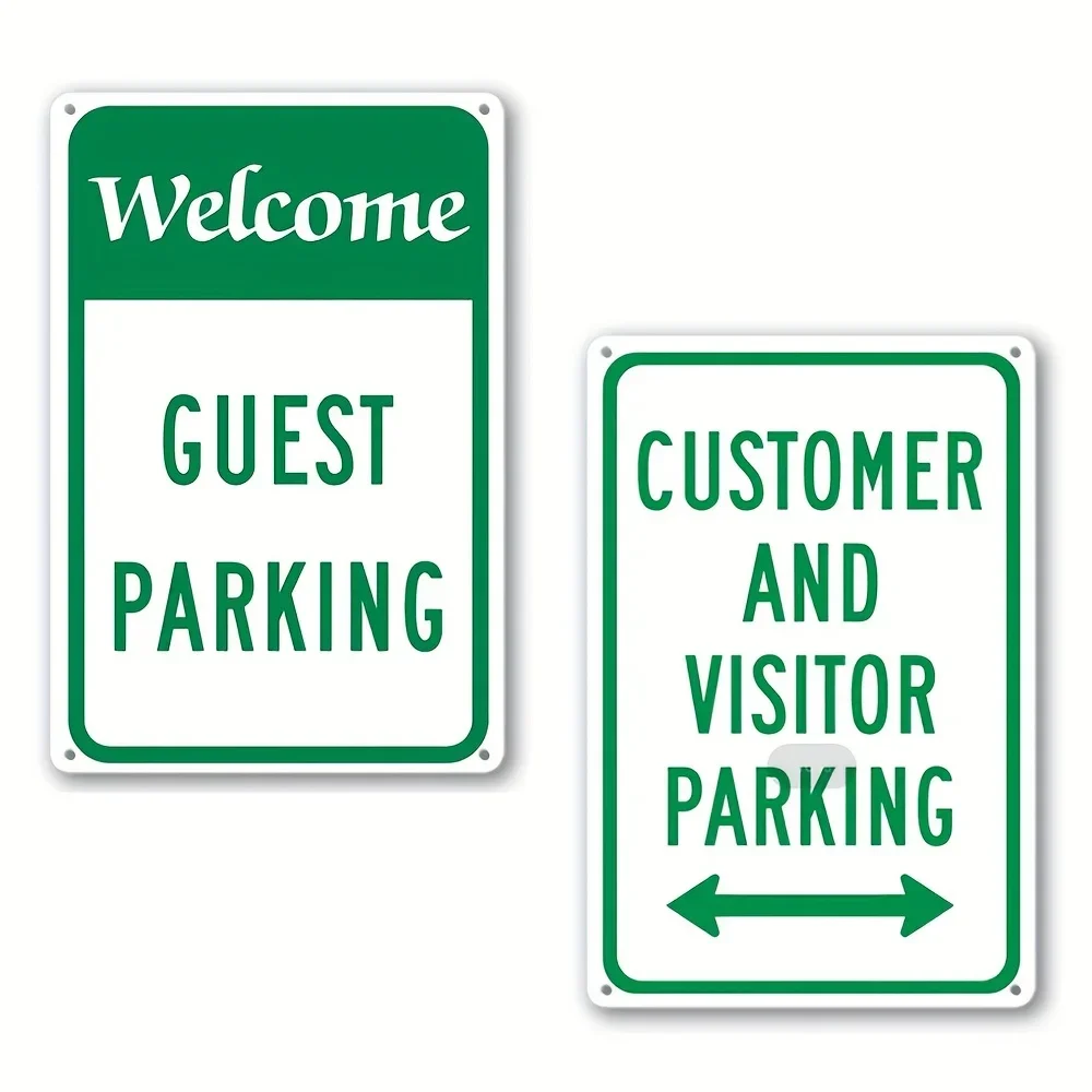 Welcome-Guest-Parking-Customer-and-Visitor-Parking-Road-Sign-Indoor-and ...