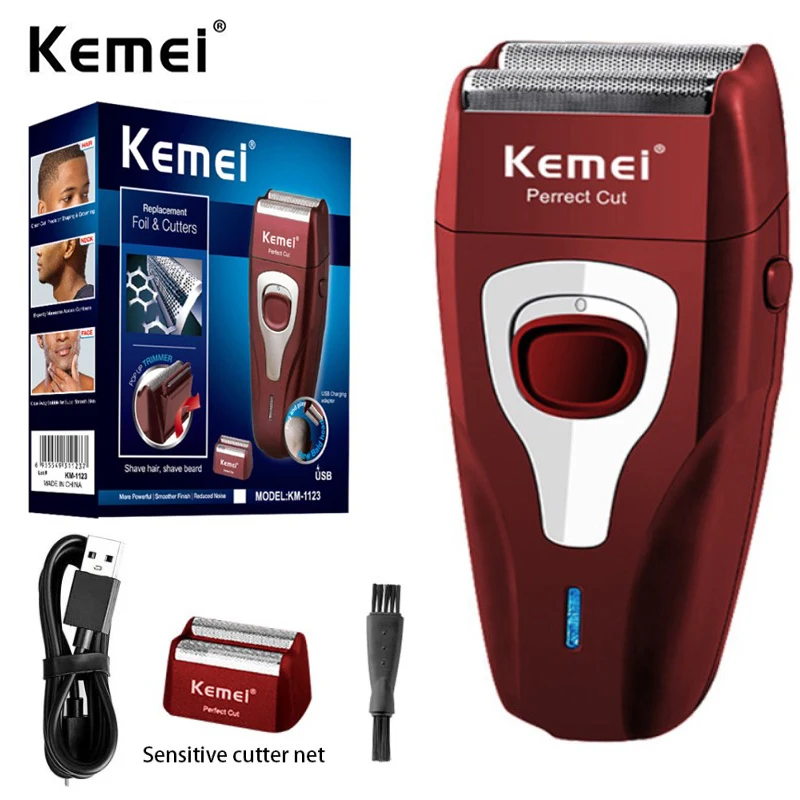 Kemei Original Finishing Fades Powerful Rechargeable Electric Shaver ...