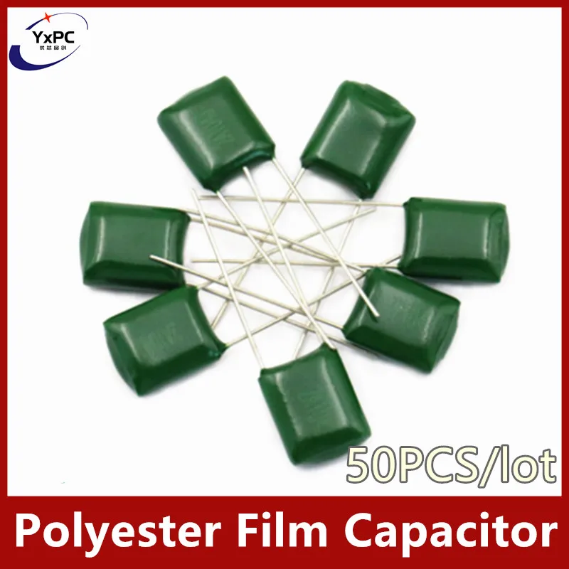 50pcs-100V-Polyester-Film-Capacitor-2A182J-2A222J-2A272J-2A302J-2A332J ...