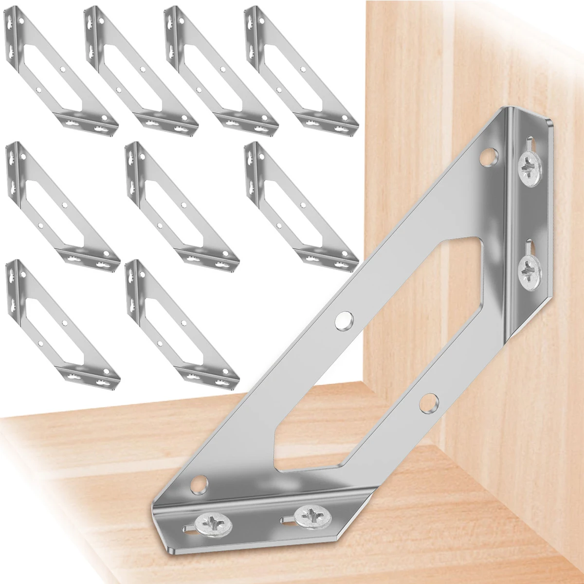 10pcs-Corner-Bracket-Furniture-Corner-Connector-Triangle-Support-Frame ...