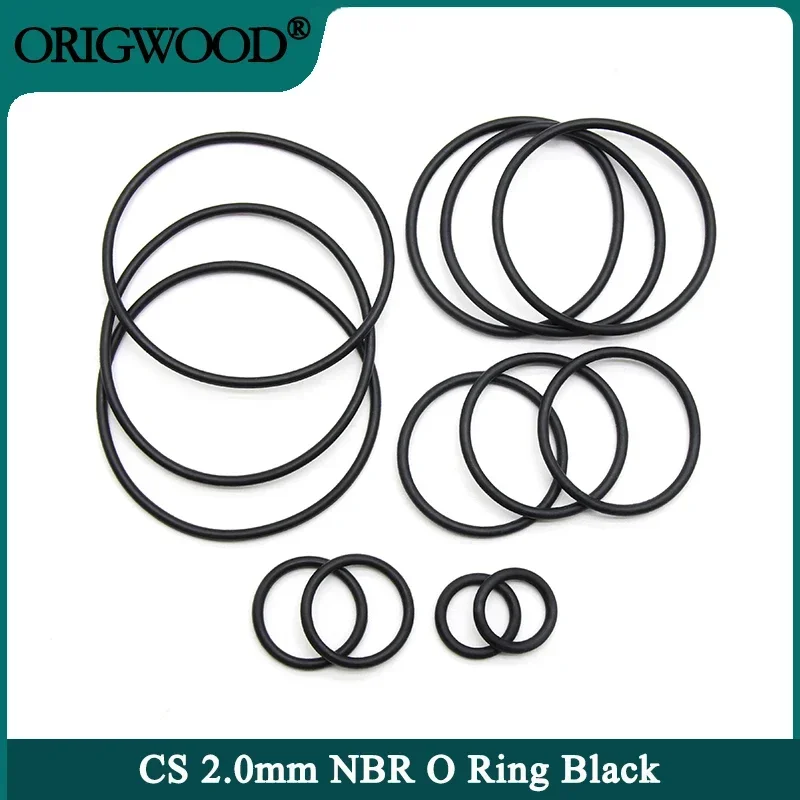 10-50pcs-NBR-O-Ring-Nitrile-Rubber-Gasket-Thickness-CS-2mm-OD-5-150mm ...
