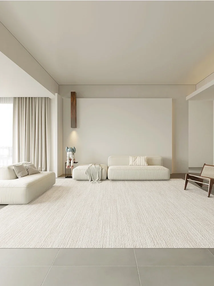 Beige-Striped-Carpet-Minimalist-Large-Area-Living-Room-Rugs-Comfortable ...
