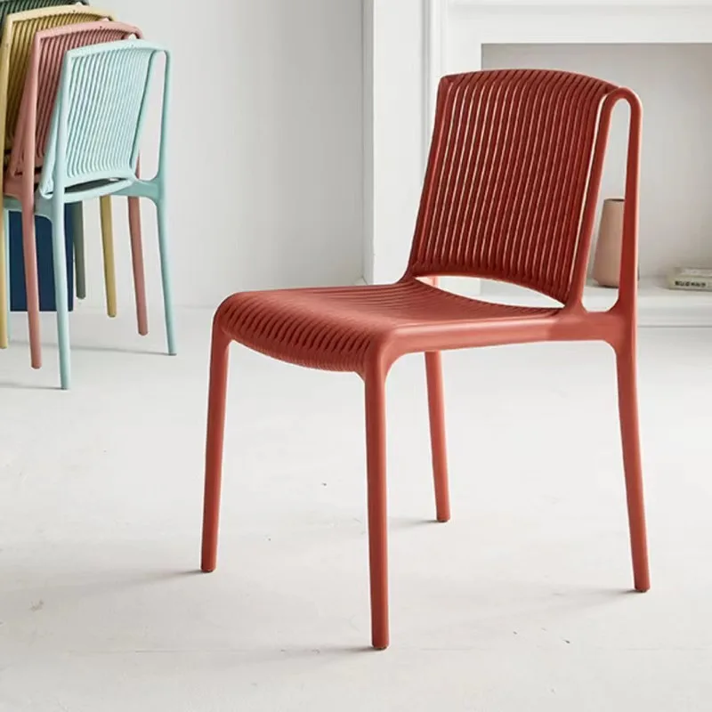 Nordic Backrest Stool Plastic Dining Table And Chair Adult Modern ...