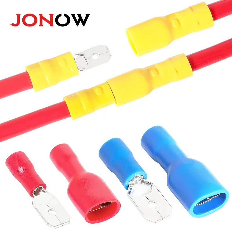 10-30Set-6-3mm-Spade-Crimp-Terminals-Male-Plugs-And-Female-Sockets-For ...