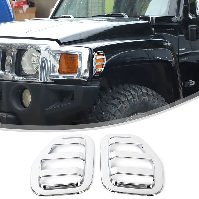 For Hummer H3 2005-2009 ABS silver car side turn signal protective ...