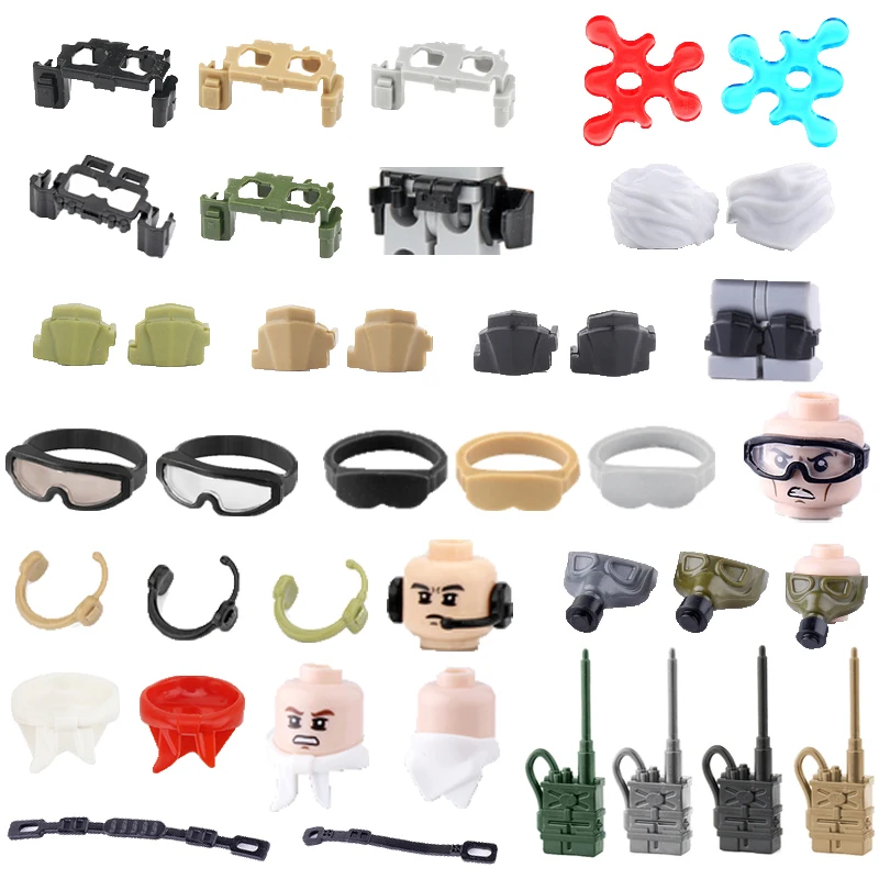 WW2 Military Building Blocks Solider Figures Gifts Mini Bricks Goggles ...