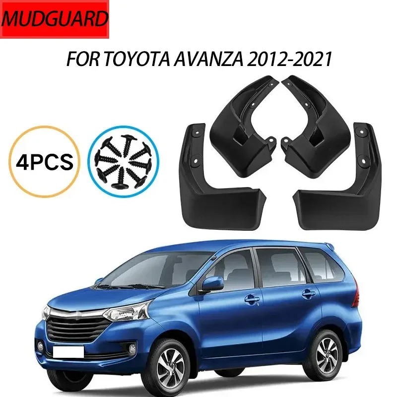 Mudguards-For-Toyota-Avanza-2012-2021-4pcs-Thick-Polypropylene-Mud ...
