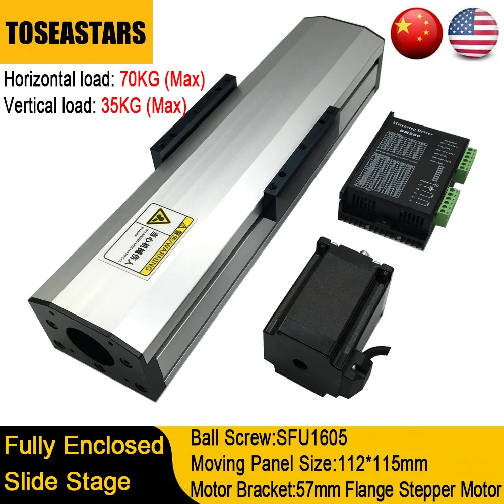 Fully-Enclosed-Linear-Rail-Guide-Slide-Stage-Dust-Cover-90mm-Width-Ball ...