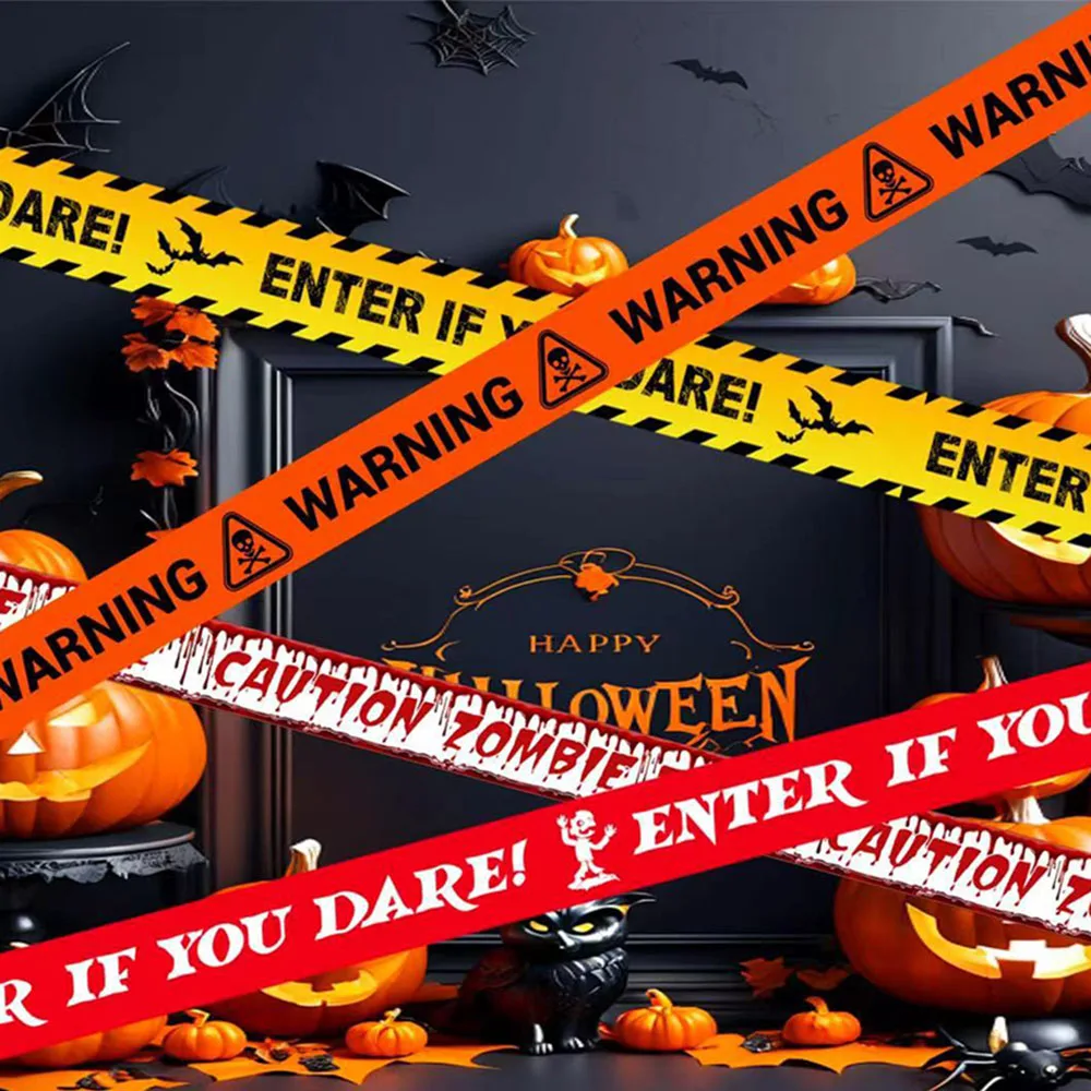 Halloween-Warning-Tape-Signs-Banner-Halloween-Props-Window-Prop-Party ...