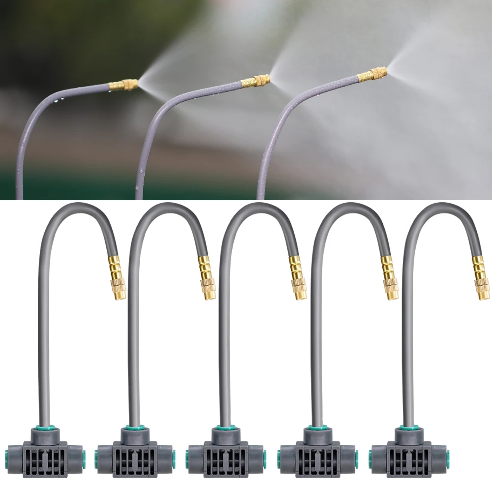 20-50CM-360-Free-Bend-Fogging-Brass-Nozzle-Cooling-Irrigation ...