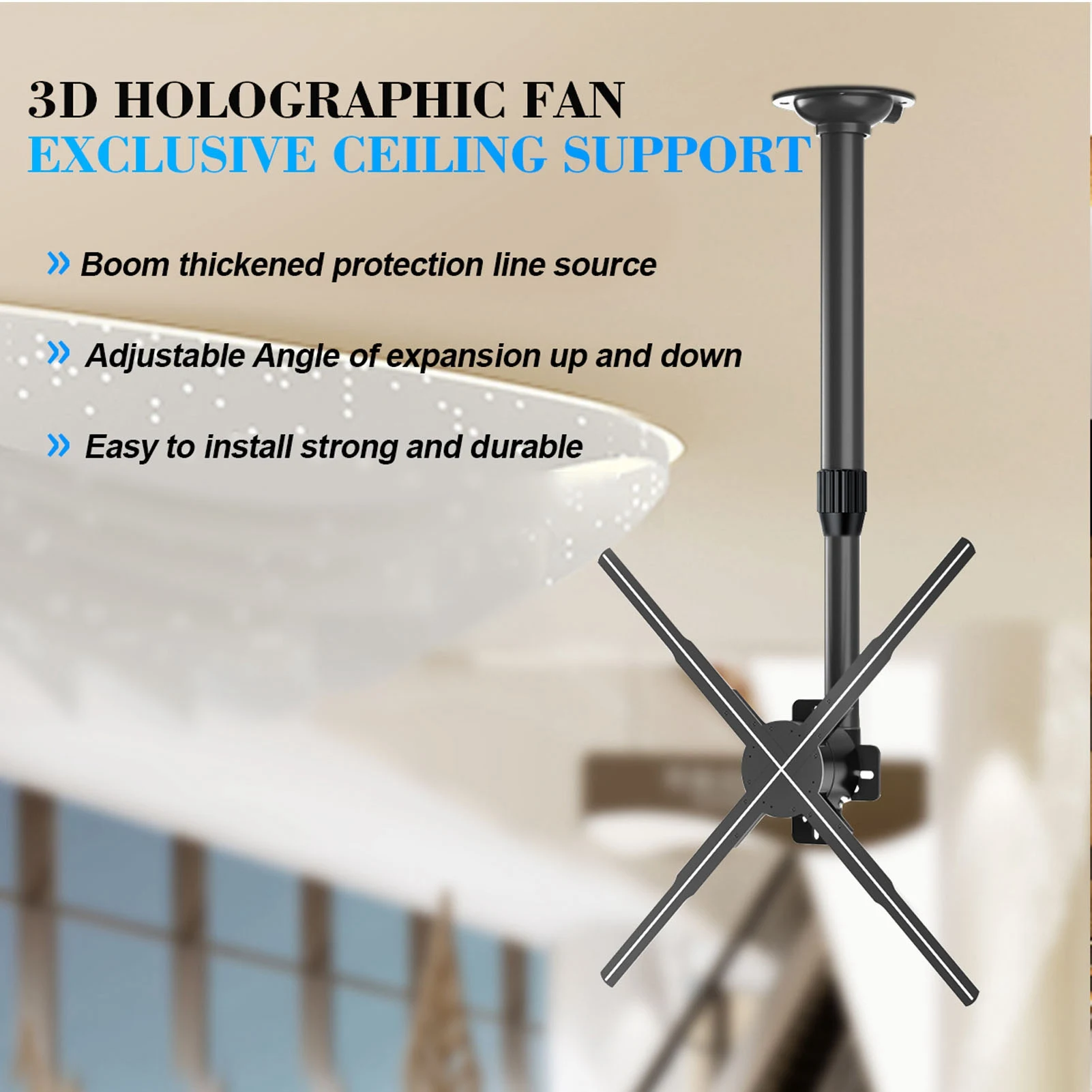 3D Hologram Projector Ceiling Bracket Firm Fixing 3D Advertising ...