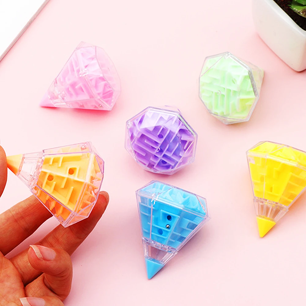 10Pcs Fun 3D Rolling Ball Maze Puzzle Game For Boys Girls Birthday ...