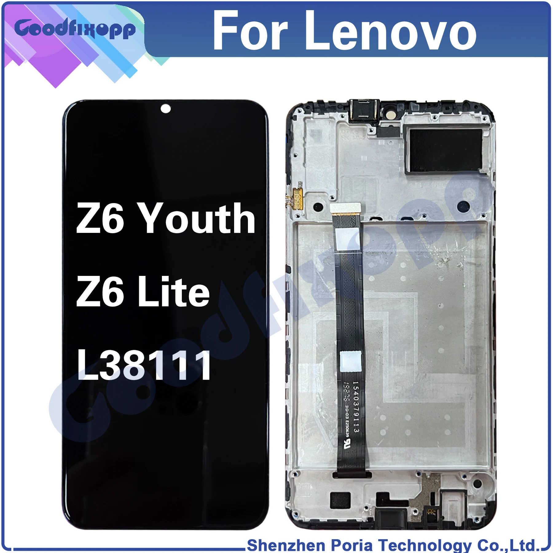 For Lenovo K10 Note Z6lite LCD Display Touch Screen Digitizer Assembly For Lenovo K10Note Z6 ...