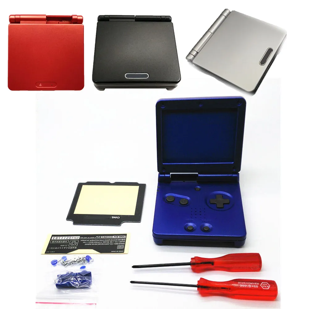 Red-Blue-Plastic-GBA-SP-Replacement-Housing-Shell-Case-with-Screen-Lens ...