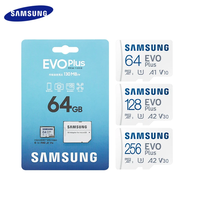 SAMSUNG-Memory-Card-EVO-PLUS-MicroSD-TF-Card-U2-V30-A2-Micro-SD-Card ...
