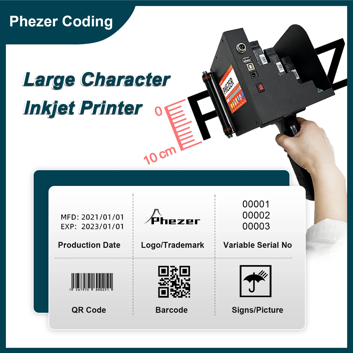 Phezer-100mm-Label-Printer-P70-QR-Bar-Batch-Code-Date-Number-Logo ...