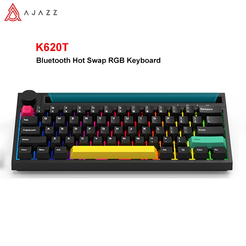 AJAZZ-K620T-Bluetooth-Mechanical-Keyboard-62-Keys-RGB-Backlit-Wireless ...