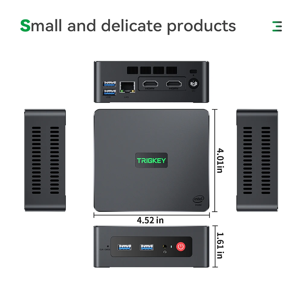 Trigkey G4 n100 mini pc gamer Intel Alder N100 DDR4 0GB 0GB 16GB 500GB ...