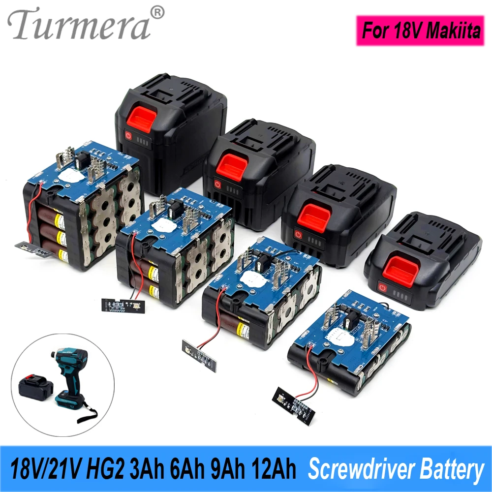 Turmera-5S-21V-18V-3Ah-6Ah-9Ah-12Ah-Screwdriver-Battery-Build-in-18650 ...