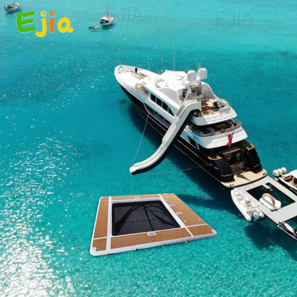 Inflatable-Yacht-Swimming-Ocean-Pool-With-Net-13Ft-4m-EVA-Non-slip ...