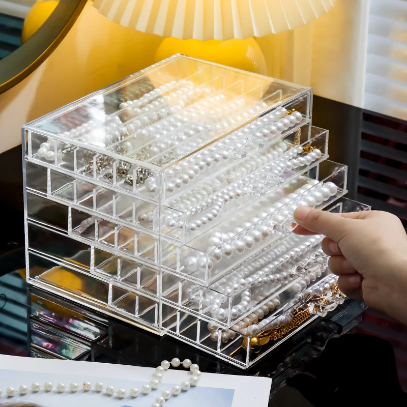 Colar-Case-com-Tampa-Transparente-Bandeja-J-ias-Colar-Display-Case-para ...