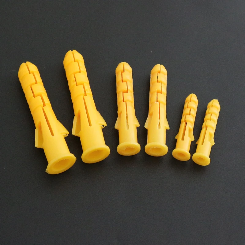 100PCS-M6-M8-M10-Ribbed-Plastic-Anchor-Expand-Nail-Expansion-Pipe-Tube ...