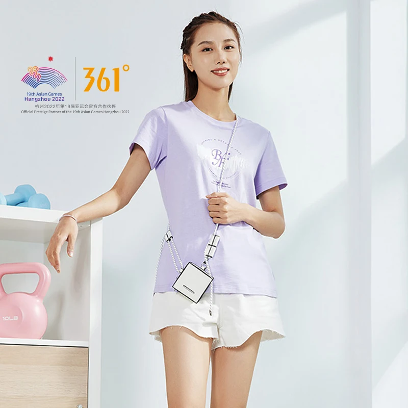 361-Degrees-Women-s-Sports-T-Shirt-Printed-Casual-Running-Top-Round ...