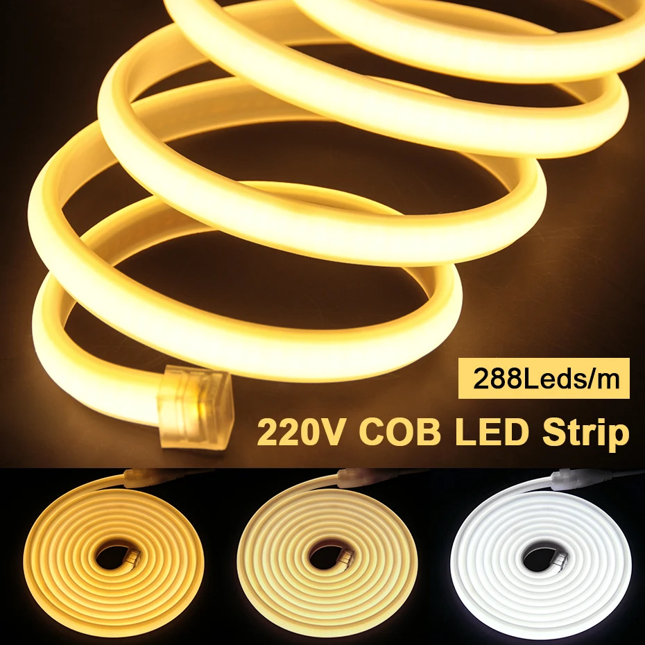 Ultra-Bright-COB-LED-Strip-Light-AC-220V-Flexible-Tape-Lamp-288LEDs-m ...
