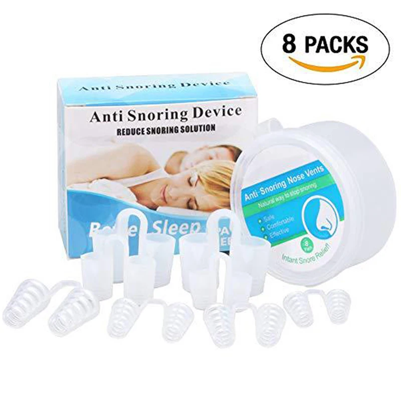 8PCS-Anti-Snoring-Breathe-Easy-Sleep-Nose-Clip-Snore-Stopper-Aid-Nasal ...
