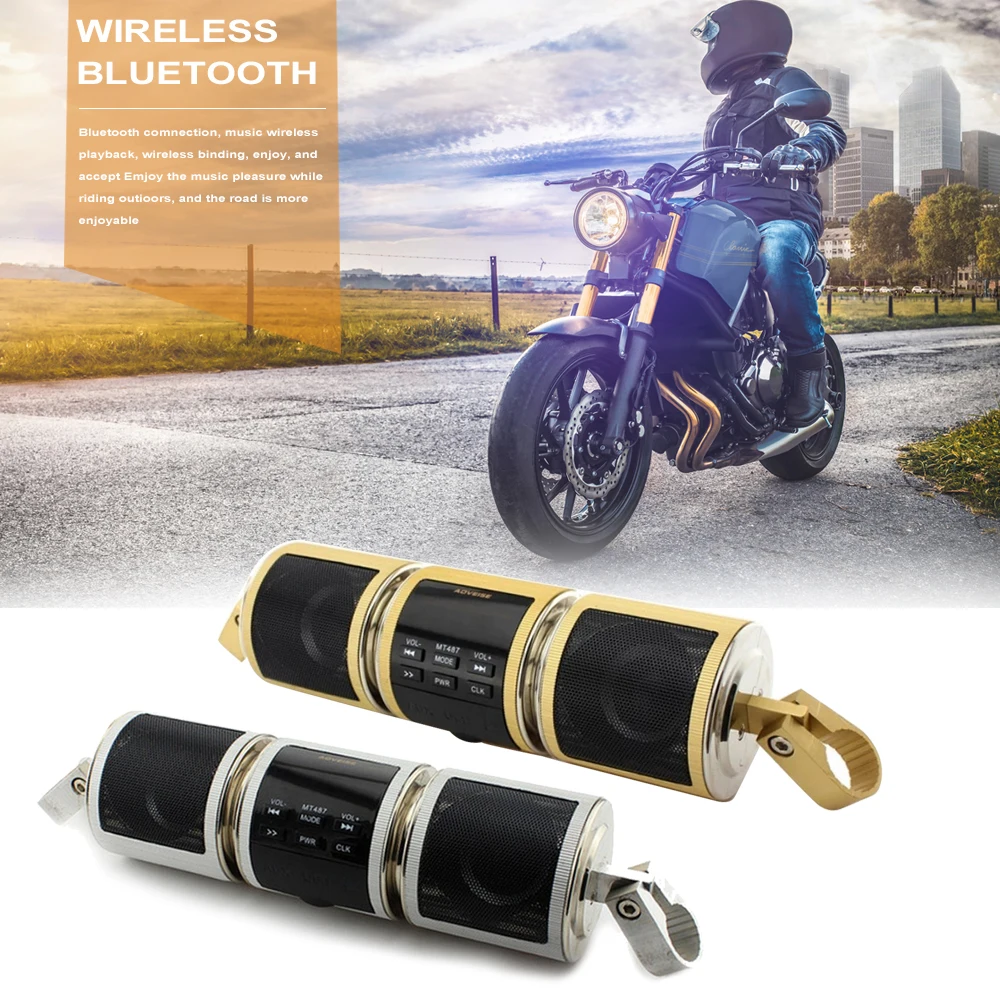 12V Motorcycle Audio Aluminium Speaker Bluetooth Music Player Mp3 ...