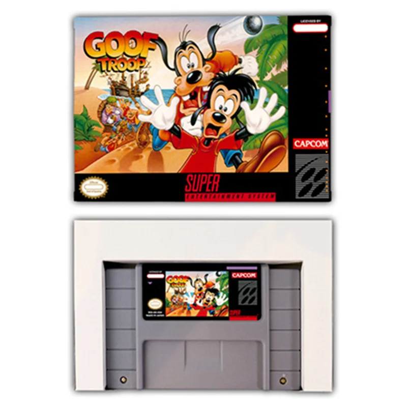 Troop-do-goof-cartucho-para-snes-cartucho-do-jogo-v-deo-16bit-com-caixa ...