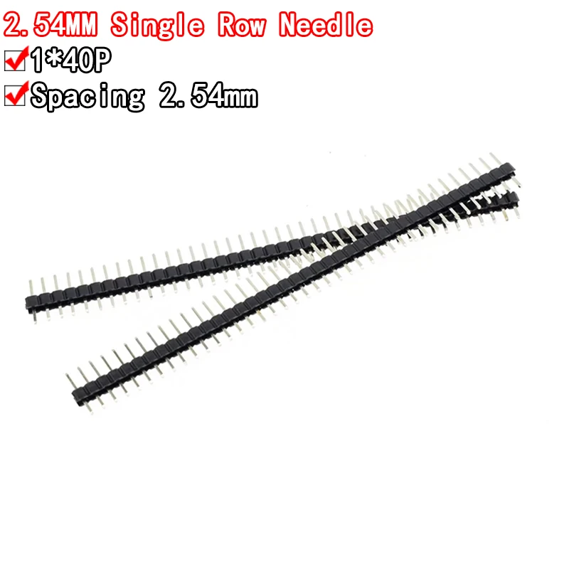 10pcs/lot Hot Sale 40 Pin 1x40 Single Row Male 2.54mm Breakable Pin ...