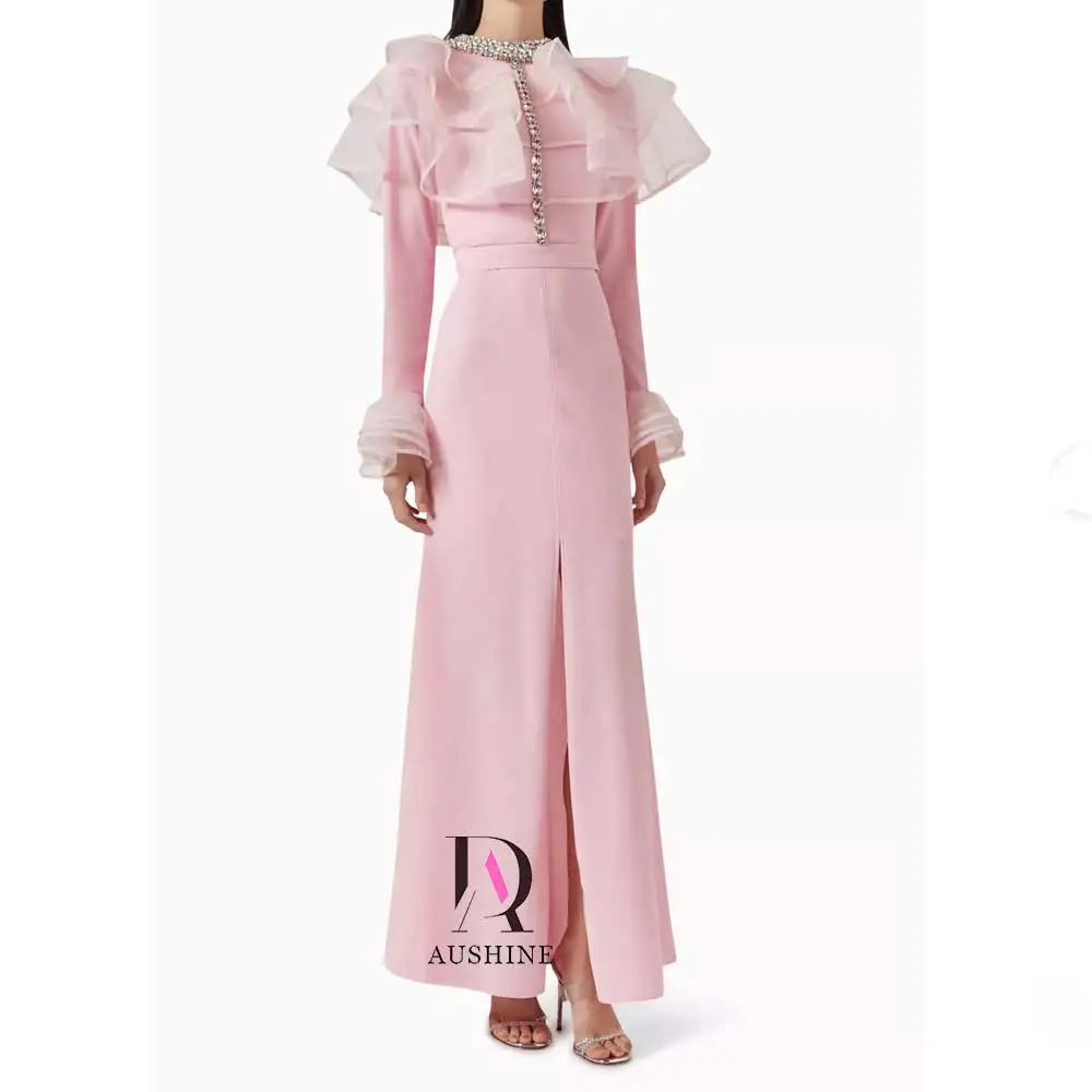 Aushine-Dress-Luxury-Birthday-Evening-Dress-Ankle-Length-Full-Sleeves-Summer-Elegant-Wedding ...