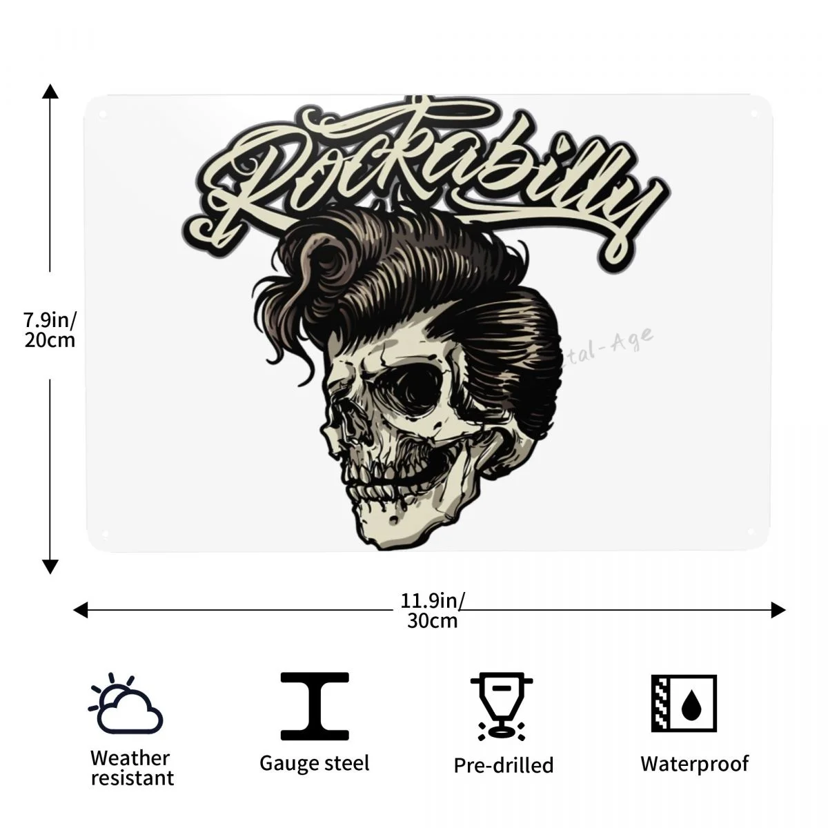 Rockabilly Skull Art