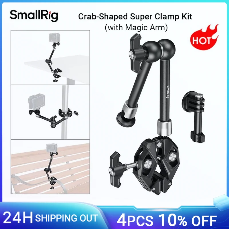 SmallRig-Crab-Shaped-Super-Clamp-Kit-with-Magic-Arm-Adjustable-for ...