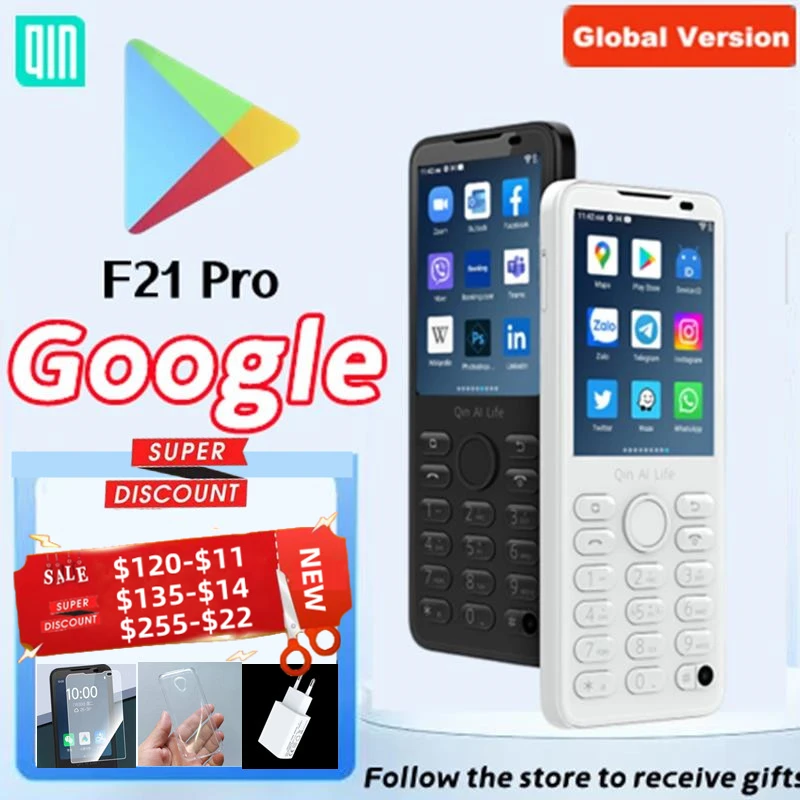 Qin F21 Pro Google Store Android 11 Mini Cellphones Mtk6761 3gb 32gb ...