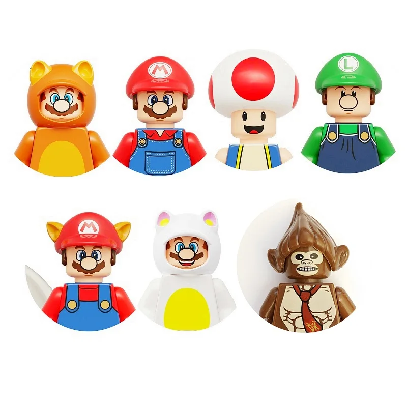 Super Mary Series Building Blocks Set, Mario Bros, Luigi, Bowser, Yoshi ...