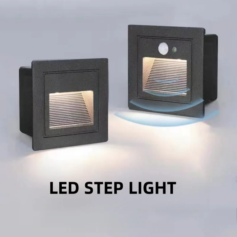 3W-IP65-PIR-Motion-Sensor-LED-Step-Stair-Light-Outdoor-Garden-Recessed ...